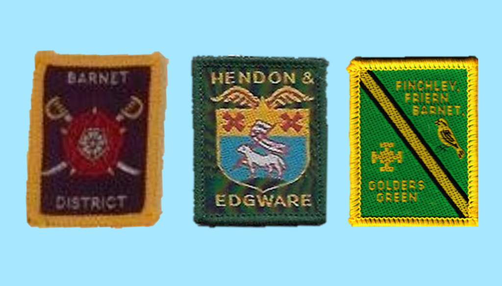 Former Barnet, Hendon and Edgware, FFBGG District badges | Barnet Scouts