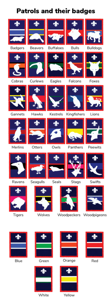 Scout Sheets - The Patrols and their badges | Barnet Scouts